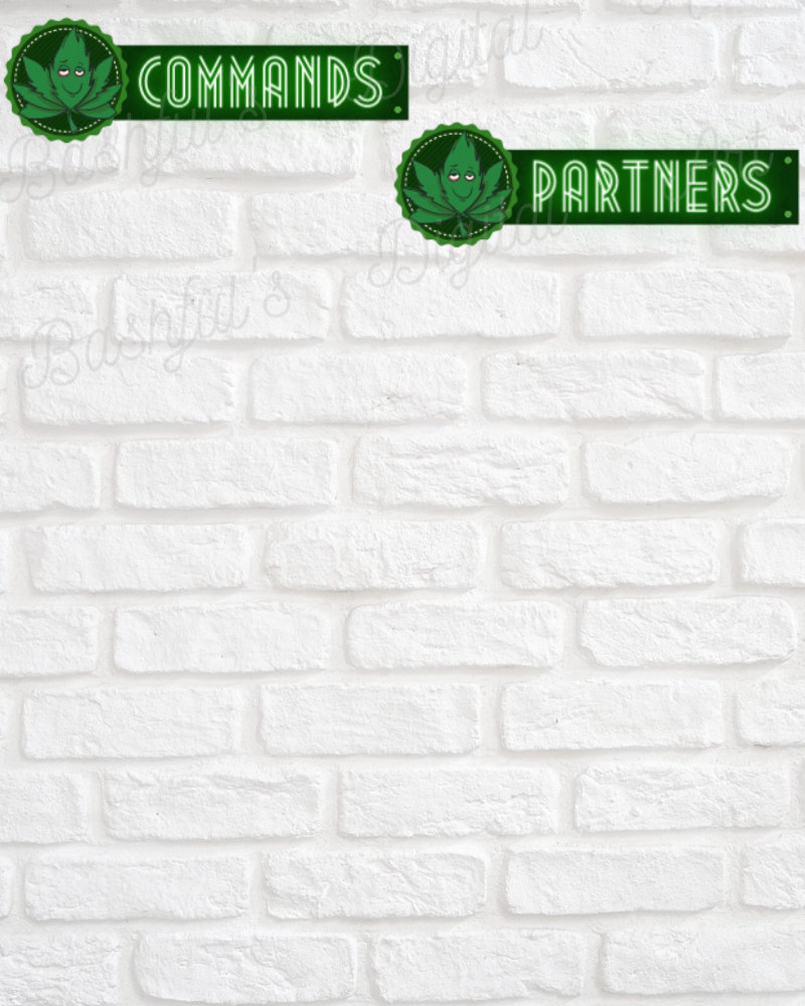 20 Weed leaf Twitch Panels | Etsy