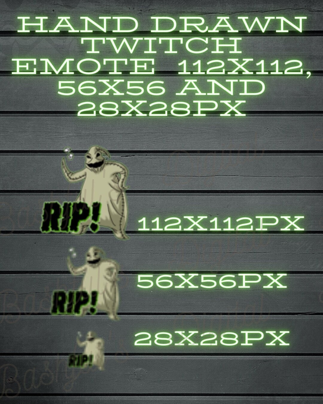 Oogie Boogie Twitch Emote 'RIP' (hand Drawn) - Etsy