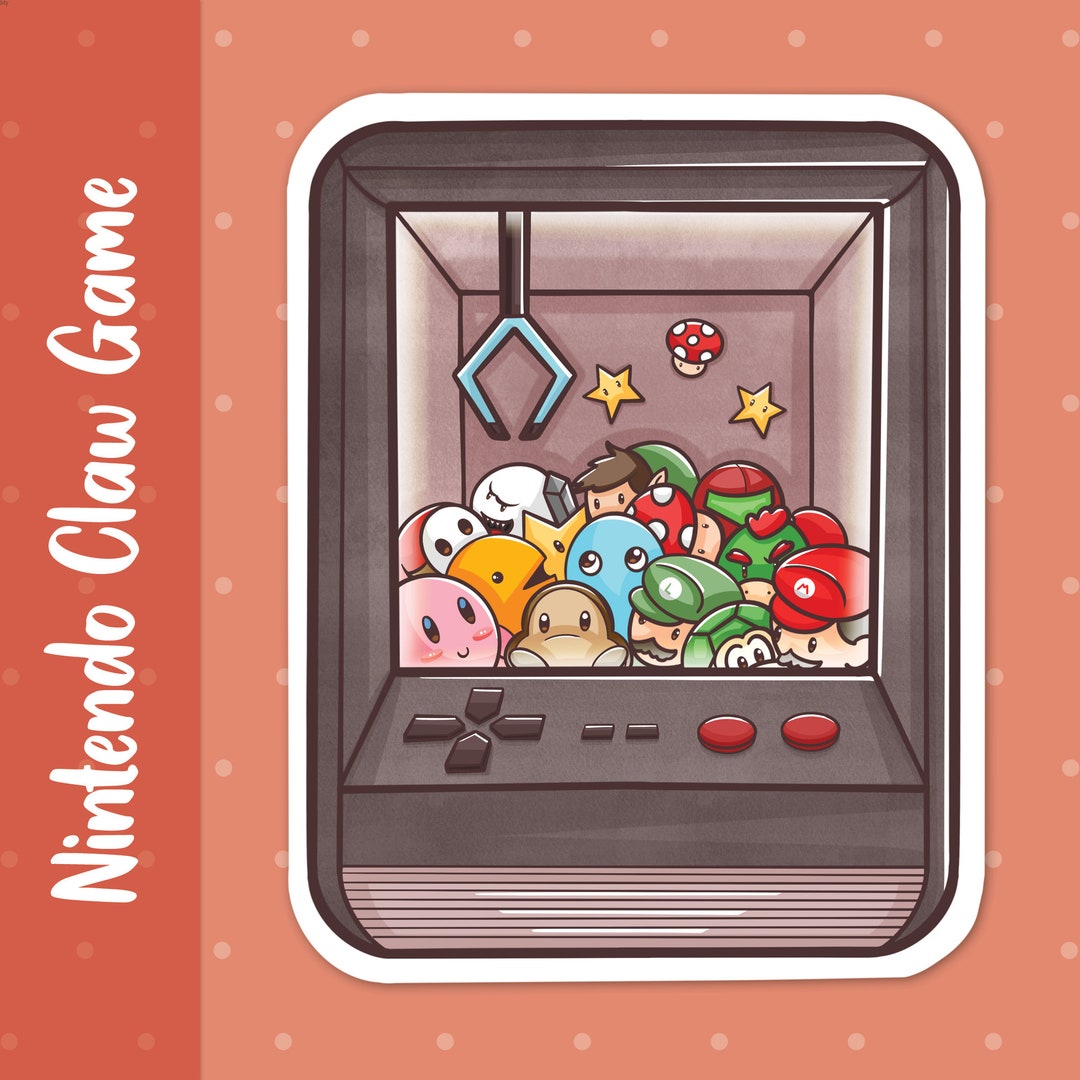 Retro Nintendo Claw Game Anime Mario, Kirby, Pac Man, Boo, Shy Guy ...