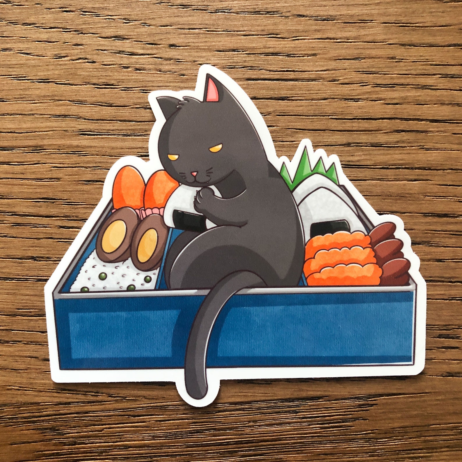 Chibi Cute kawaii Kitty Cat Rectangle Bento Box Glossy - Etsy