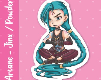 Sticker jinx Arcane League of Legends - Etsy