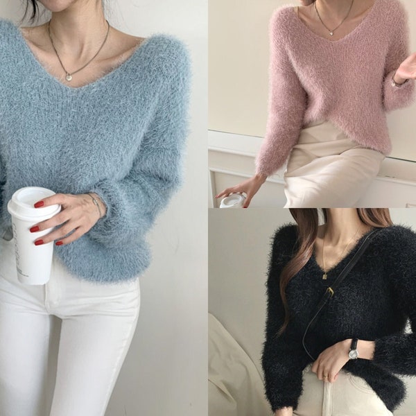 Fuzzy Sweater - Etsy