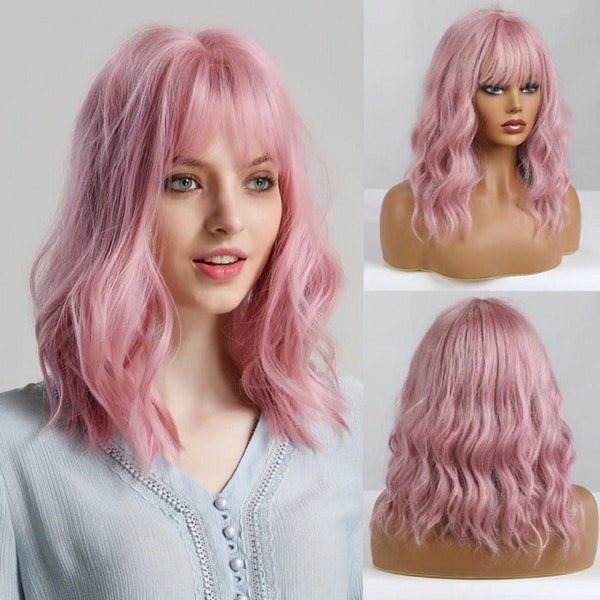 Pink Wig - Etsy