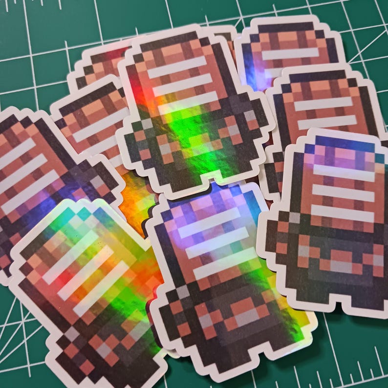 Mini Isaac // Dead Space Pixel Art HOLO-STICKER - Etsy