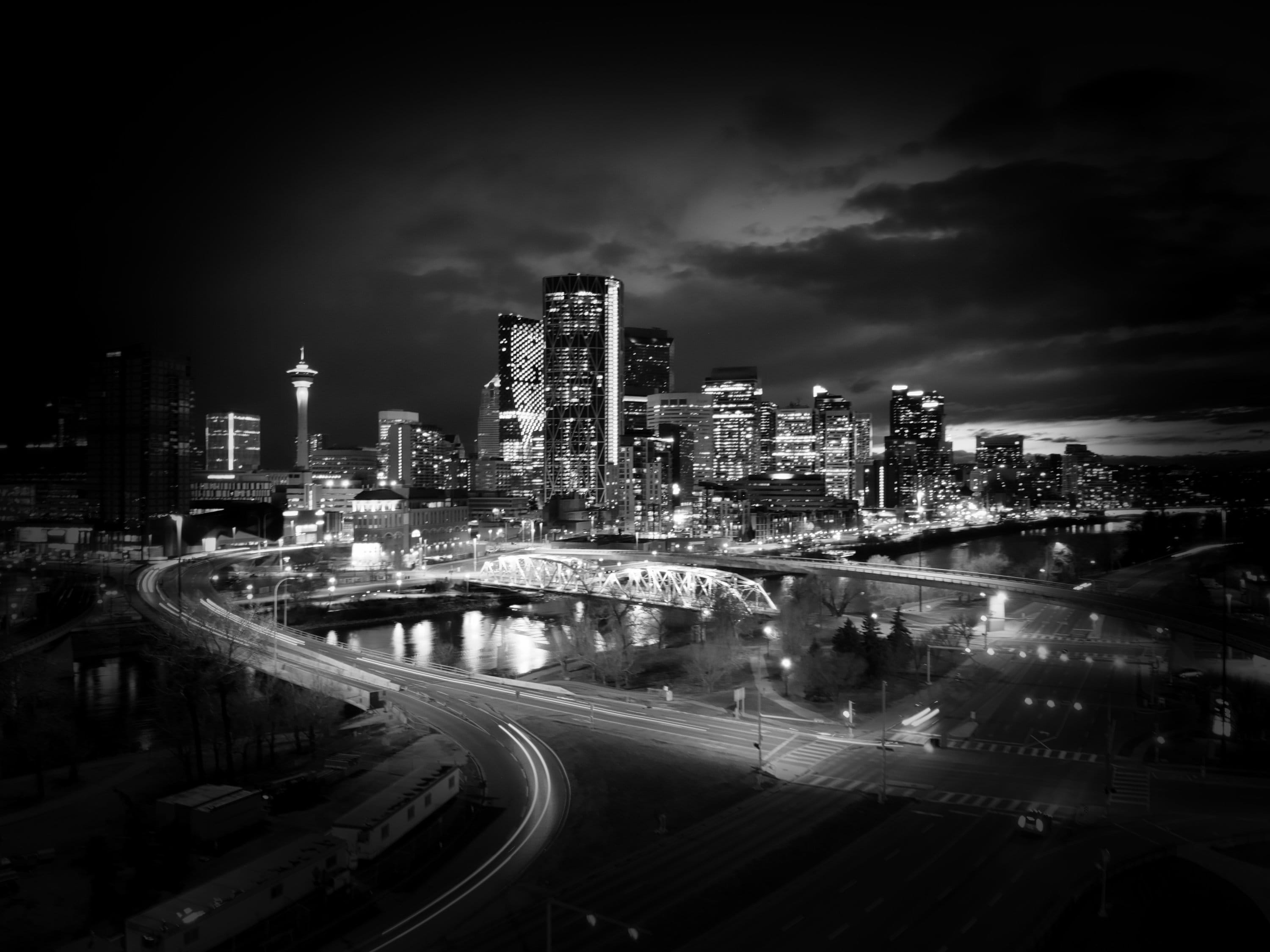 City of Calgary Night Shot - Etsy