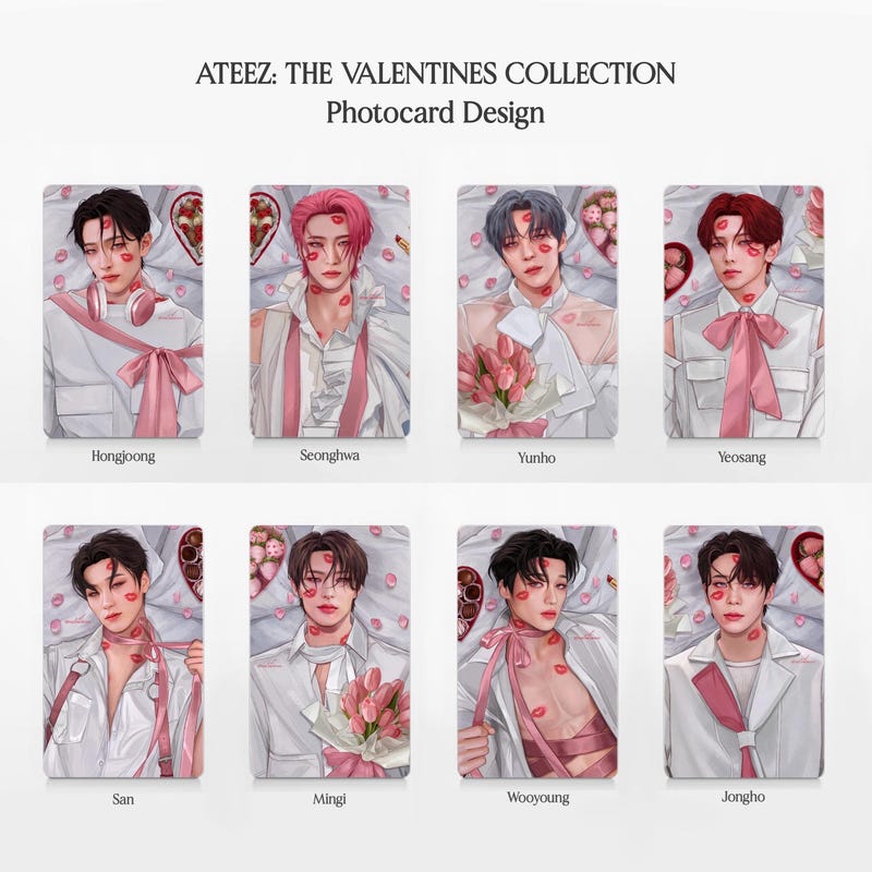 Ateez Valentines Cards - Etsy