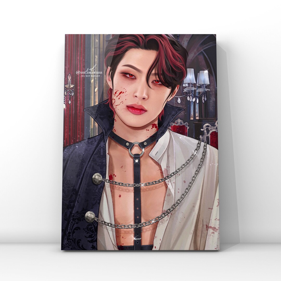 Vampire Mingi - Song Mingi of Ateez Fanart Kpop Fanart Digital Art ...