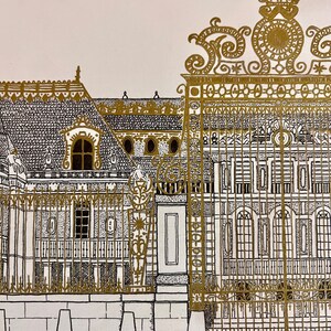 Gates of Versailles 6 X 12 Hand Drawn - Etsy
