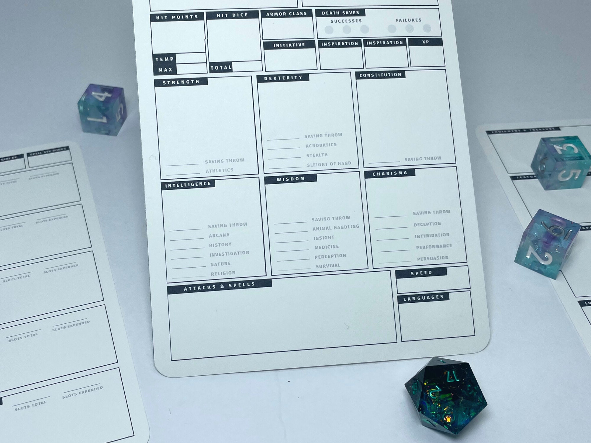 Mini 5e Dnd Character Sheets Digital Download Fillable PDF - Etsy UK