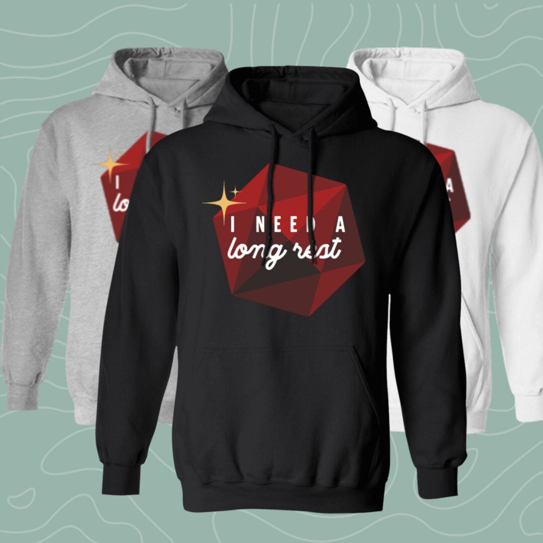 I Need A Long Rest Cozy Dnd Hoodie - Etsy