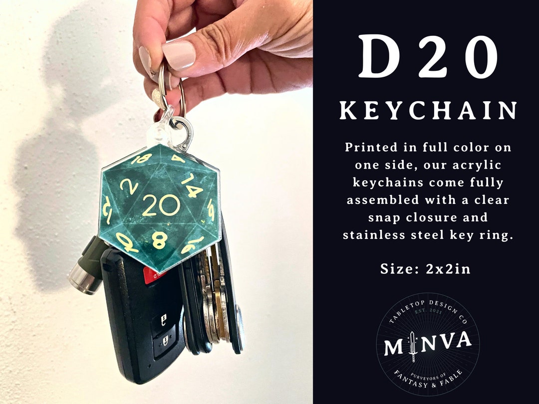 D20 Keychain | Dungeons and Dragons | Dnd Stickers | Dnd Gifts | Ttrpg ...