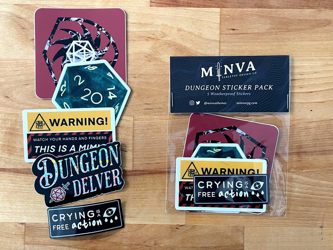 Dungeon Dnd Sticker Pack, Dnd Decal, Dungeon Master Gift - Etsy