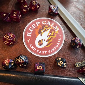 Keep Calm and Cast Fireball Sticker, Dnd Stickers, Dungeon Master Gift ...