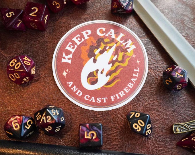 I Said I Cast Fireball Dnd Cat Sticker Dungeon Master Gift - Etsy