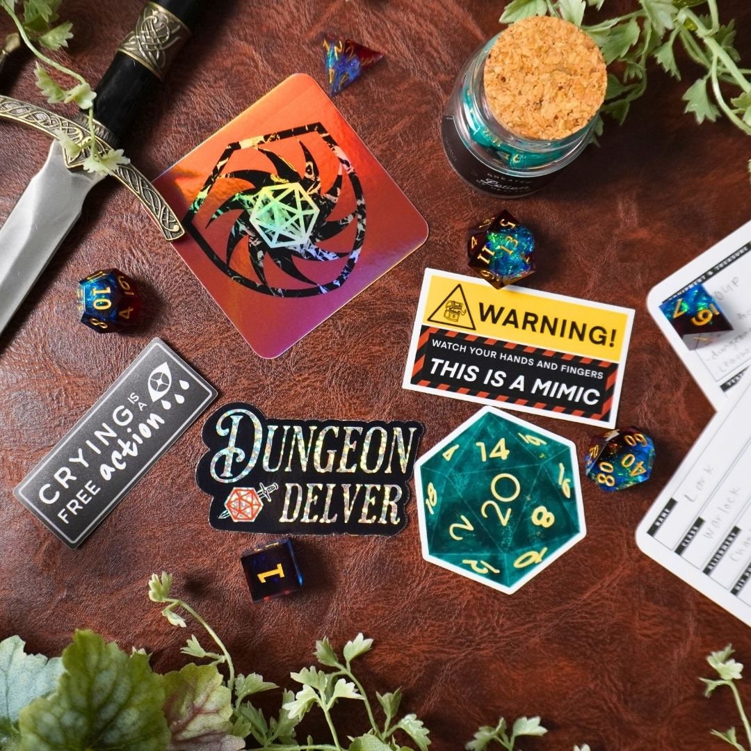 Dungeon Dnd Sticker Pack, Dnd Decal, Dungeon Master Gift - Etsy