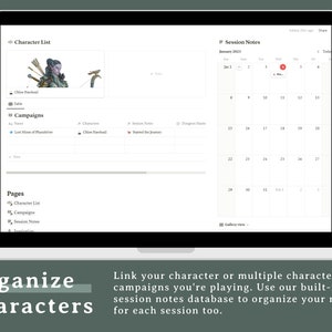 Character Compendium 5e Notion Template | Player Companion Guide ...