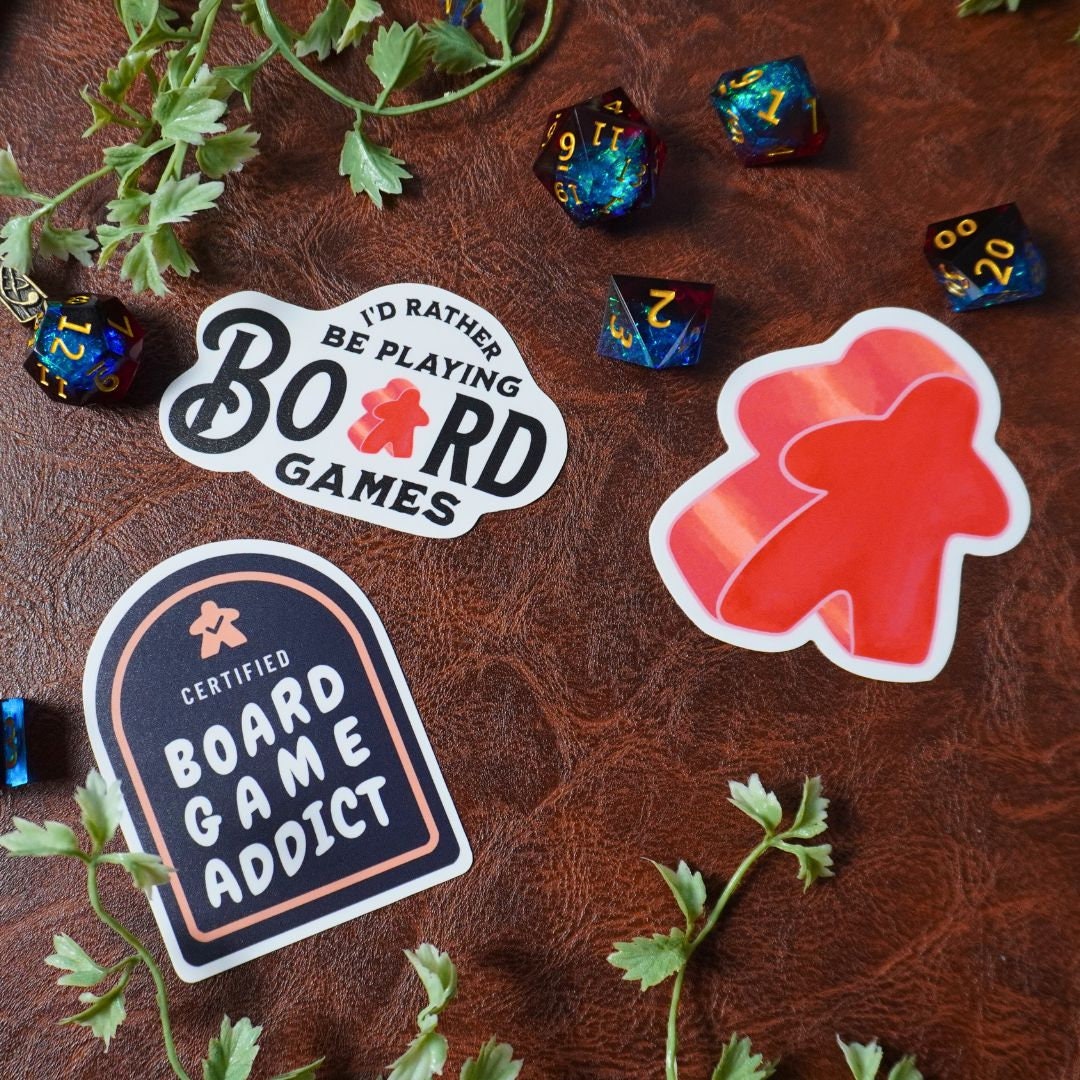 Board Game Sticker Pack, Meeple, Gift for Board Game Lover - Etsy