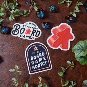 Board Game Sticker Pack, Meeple, Gift for Board Game Lover - Etsy