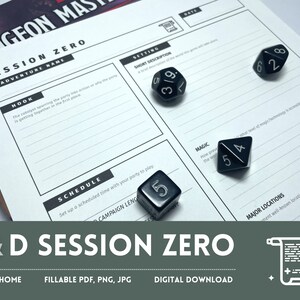 D&D Session Zero Guide Dungeons and Dragons Dnd Gifts | Etsy