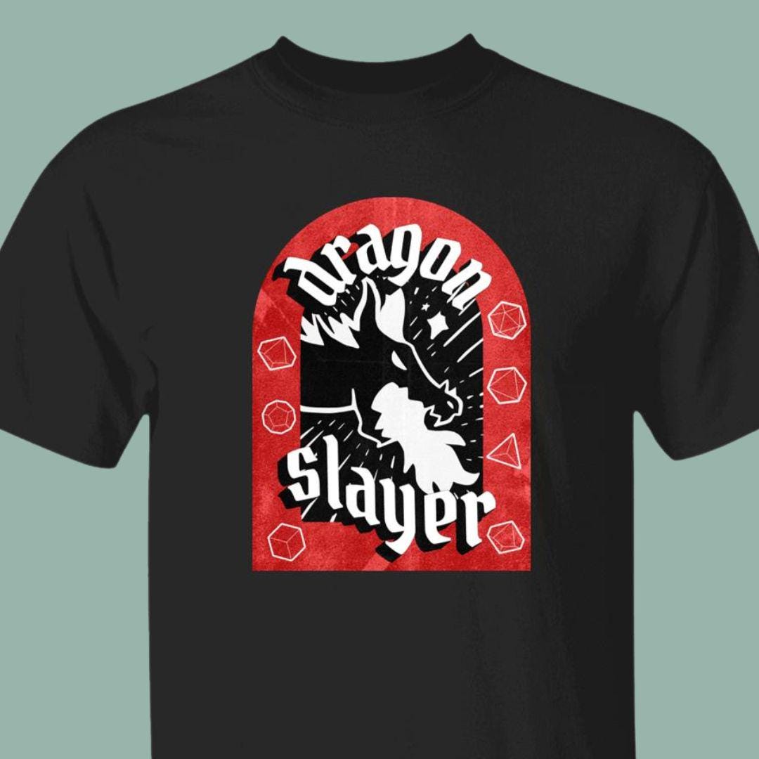 Dragon Slayer Dnd Shirt, Dnd Gift, Gamer Shirt, Dungeons and Dragons - Etsy