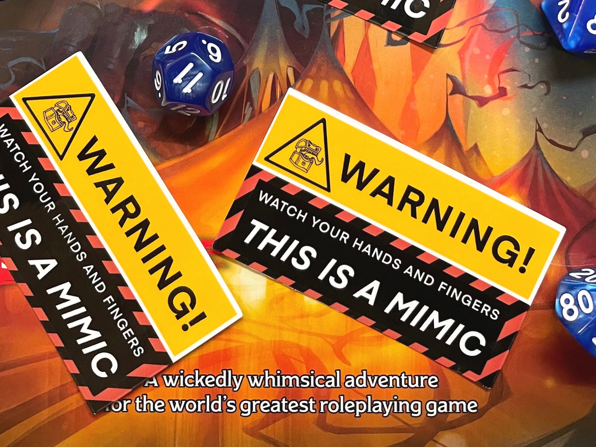 Warning This is a Mimic Sticker Dnd Sticker Dnd Decal - Etsy