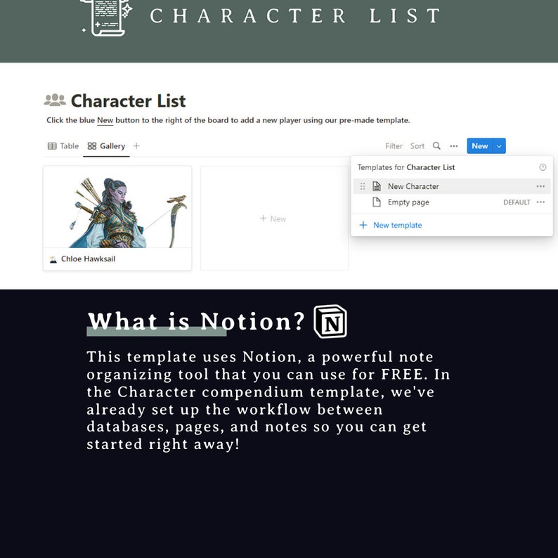 D&D 5e Notion Bundle for Dungeon Masters and Players - Etsy