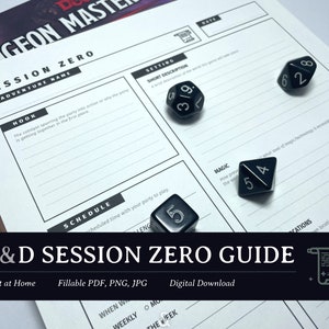 D&D Session Zero Guide | Dungeons and Dragons, Dnd Gifts, Dungeon Master Gift, Dm Screen Dnd ...
