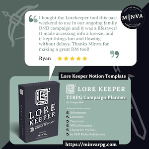 Lore Keeper 5e Notion Template: Dnd Campaign Planner (digital Download ...