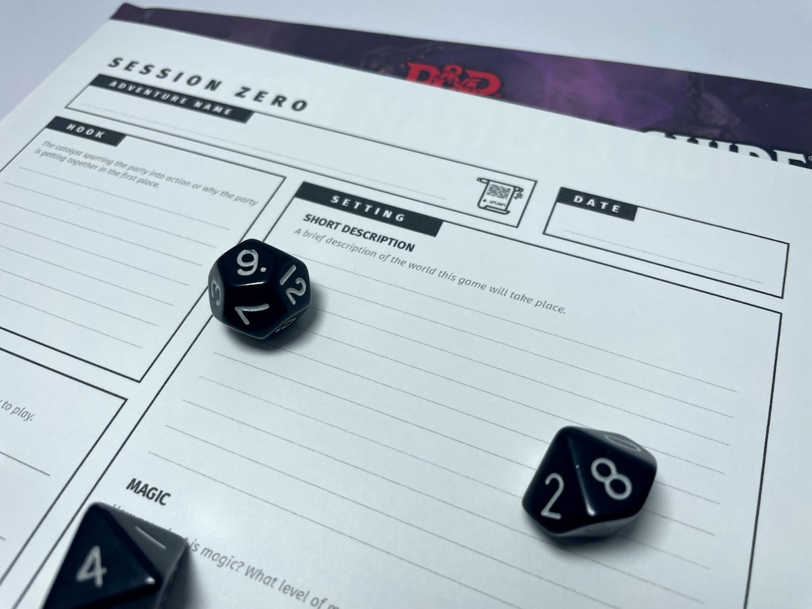 D&D Session Zero Guide Dungeons and Dragons Dnd Gifts - Etsy