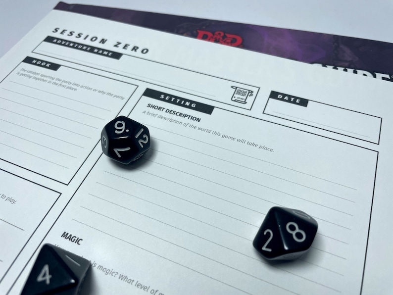 D&D Session Zero Guide Dungeons and Dragons Dnd Gifts - Etsy