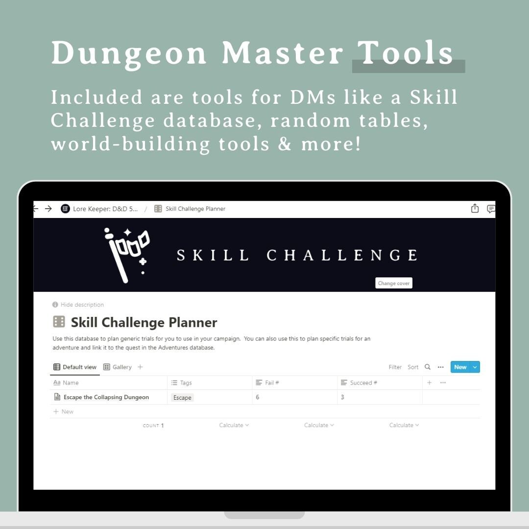 Lore Keeper 5e Notion Template: Dnd Campaign Planner (digital Download ...