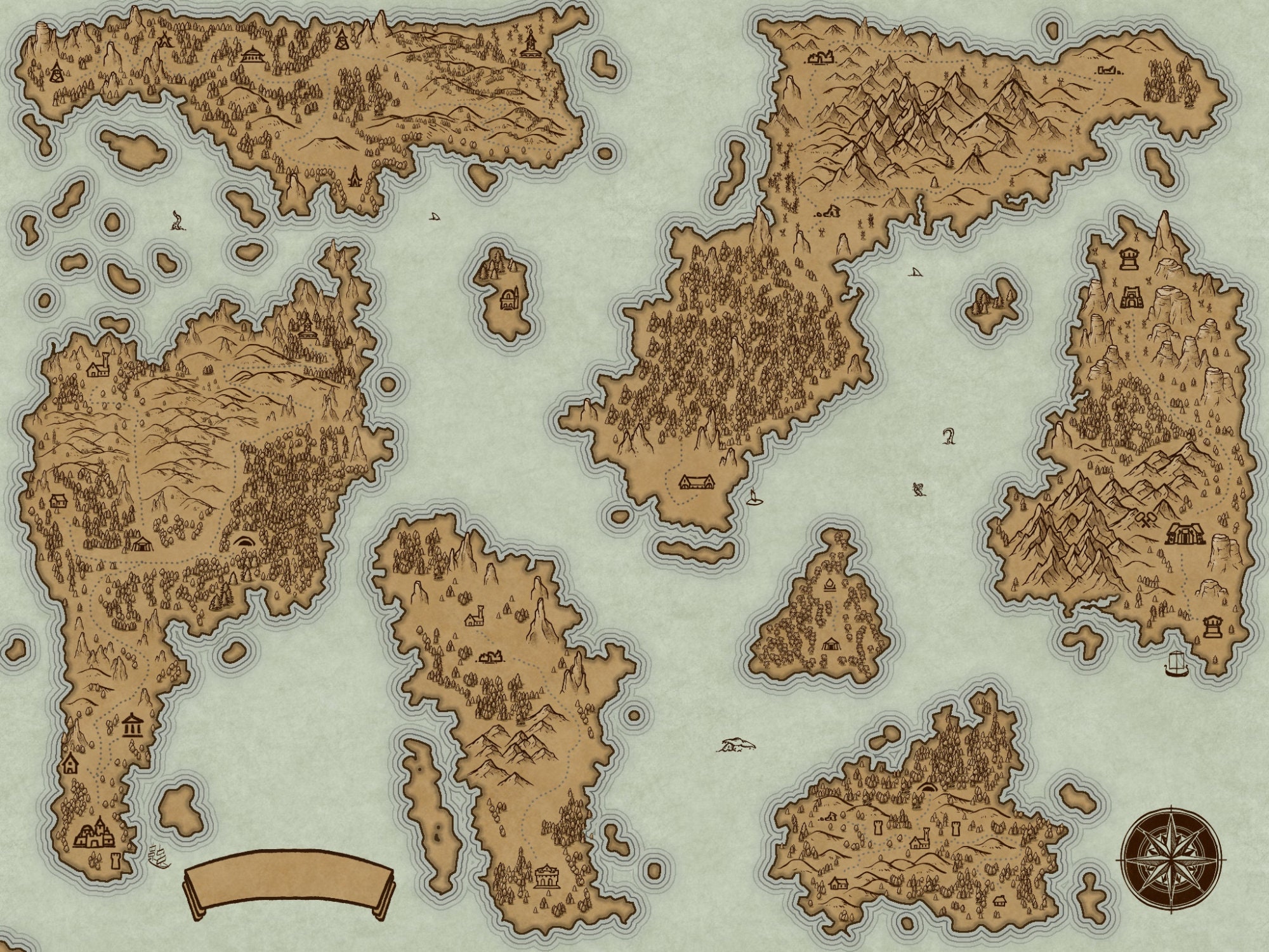 Dnd World Map Pack 5 World Maps Dnd Maps - Etsy Australia