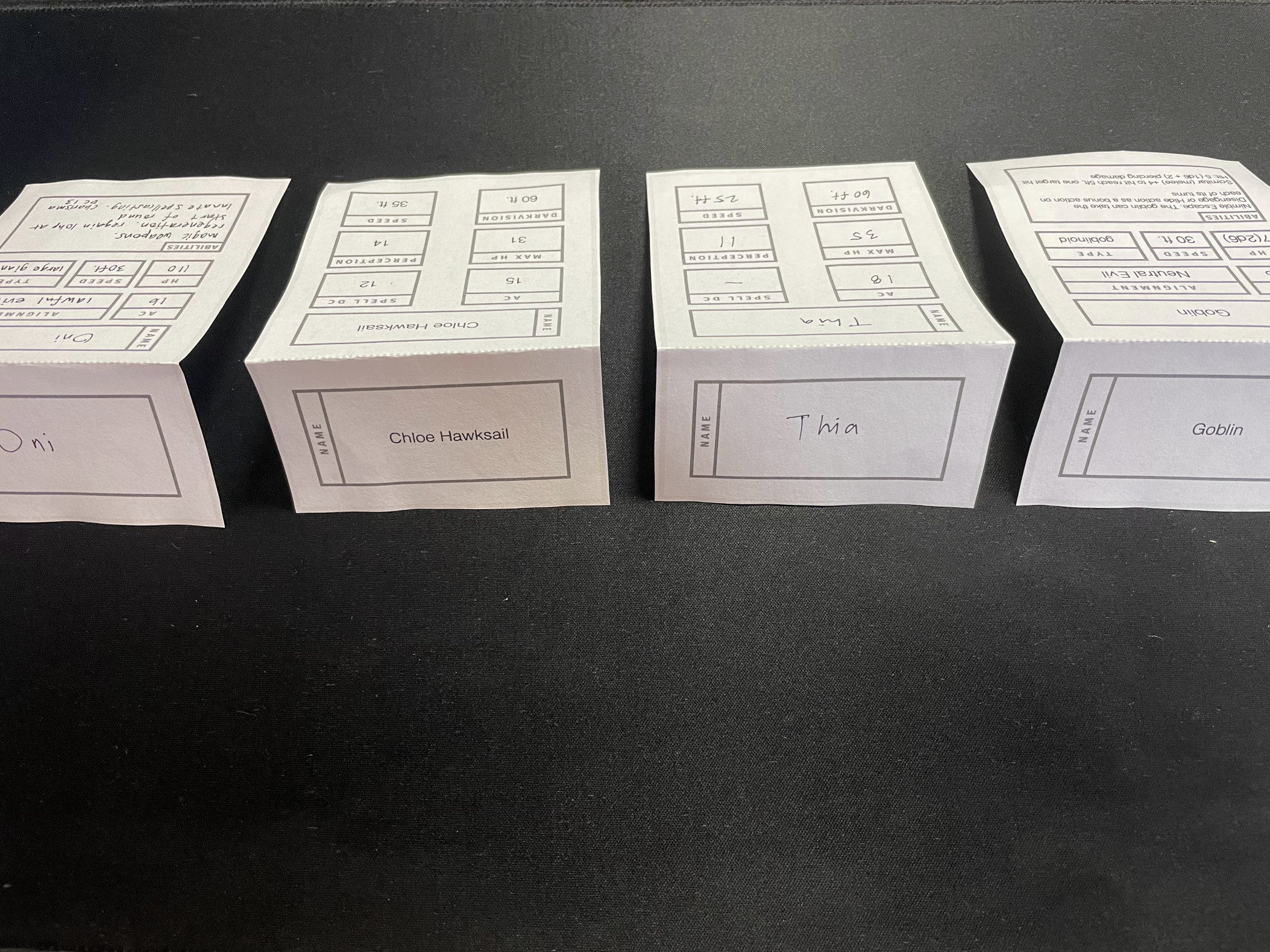 Initiative Tracker Cards Fillable PDF Dungeons and Dragons | Etsy