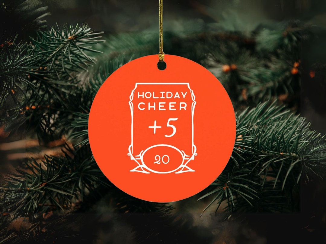 Holiday Cheer +5 Circle Dnd Ornament, Dnd Christmas - Etsy