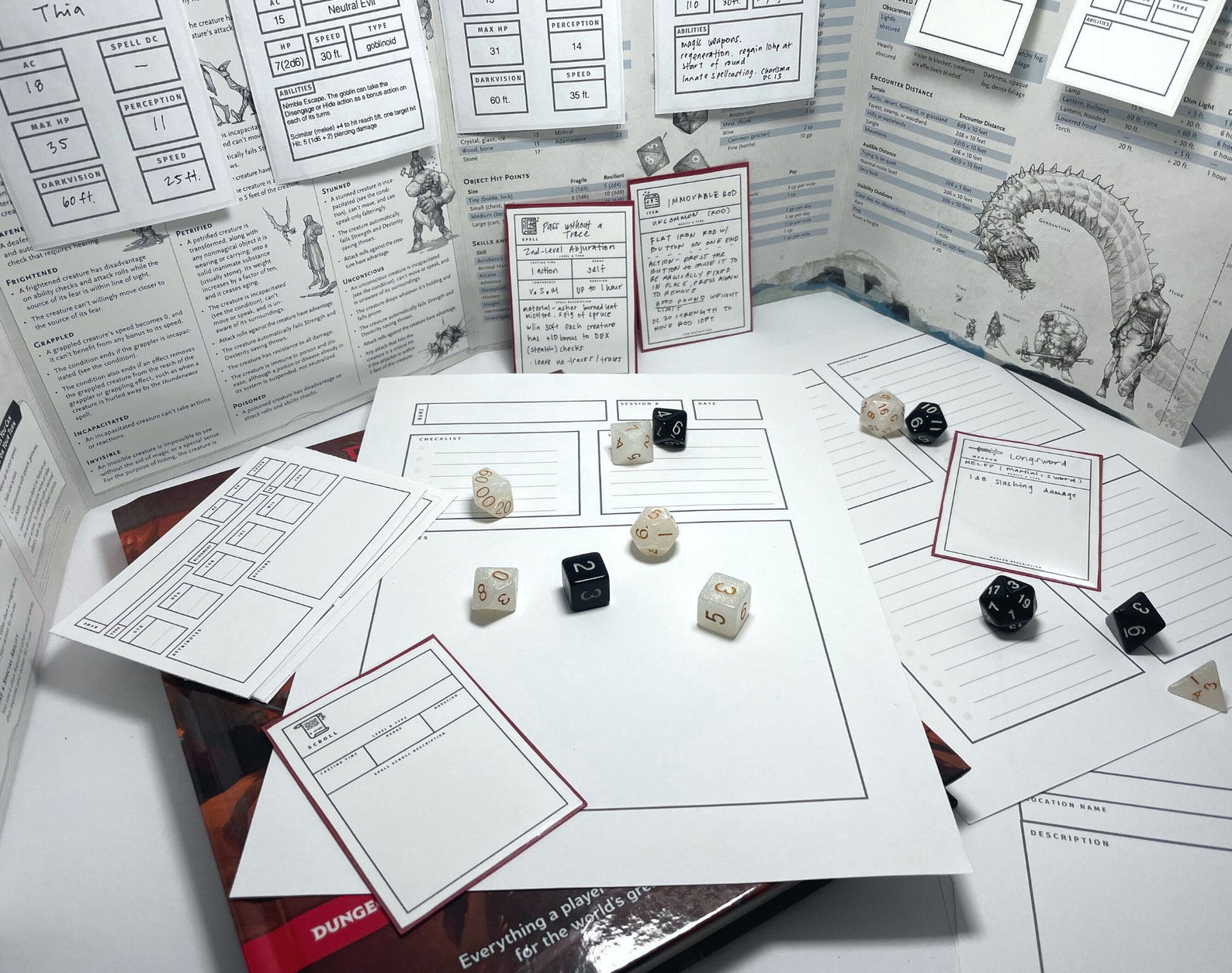 Minimal DND Session Notes Dungeons and Dragons D&D Dnd - Etsy Australia