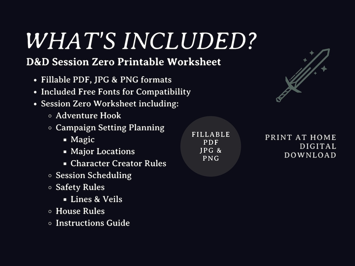 D&D Session Zero Guide Dungeons and Dragons Dnd Gifts - Etsy