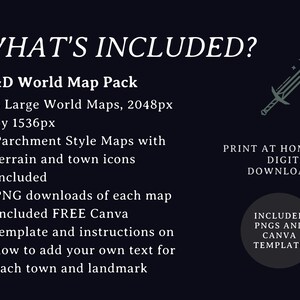 Dnd World Maps: Parchment Style, Canva Editable (digital Download) - Etsy