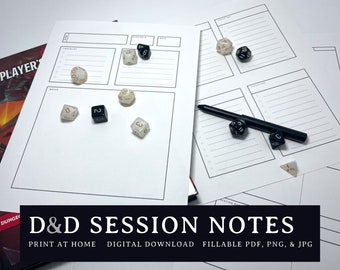 Dnd Session Notes - Etsy