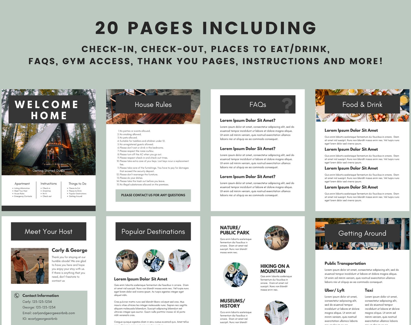 VRBO Airbnb Welcome Book Binder Template Ebook Template Etsy