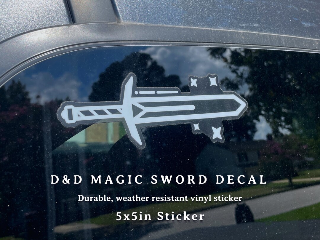 D&D Magic Sword Decal | Dungeons and Dragons | Dnd Stickers | Dnd Gifts ...