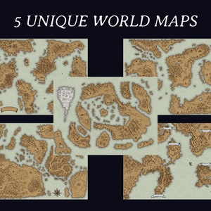 Dnd World Map Pack | 5 World Maps Dnd Maps - Etsy