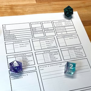 Mini 5e Dnd Character Sheets | Digital Download Fillable PDF - Etsy