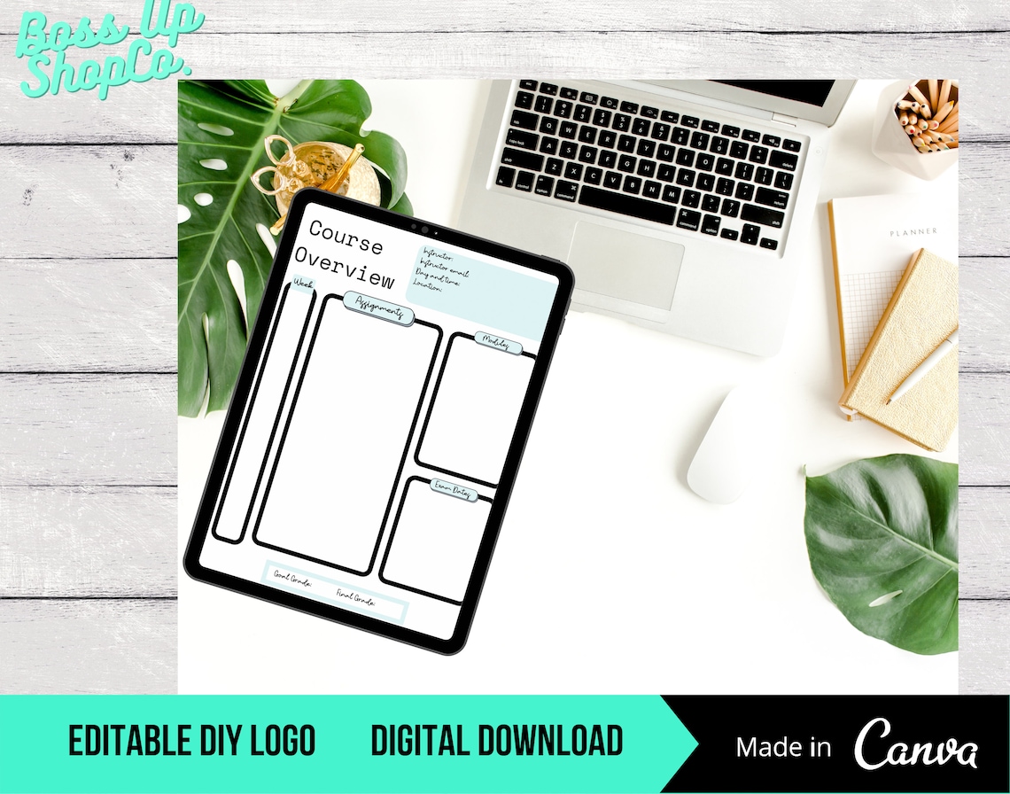 Course Overview Sheet Printable Bundle Student Semester - Etsy