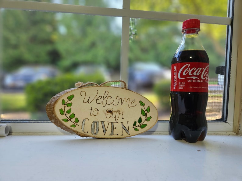 Welcome to Our Coven Wood Burned Sign, Pyrography, Witch Decor, Pagan ...