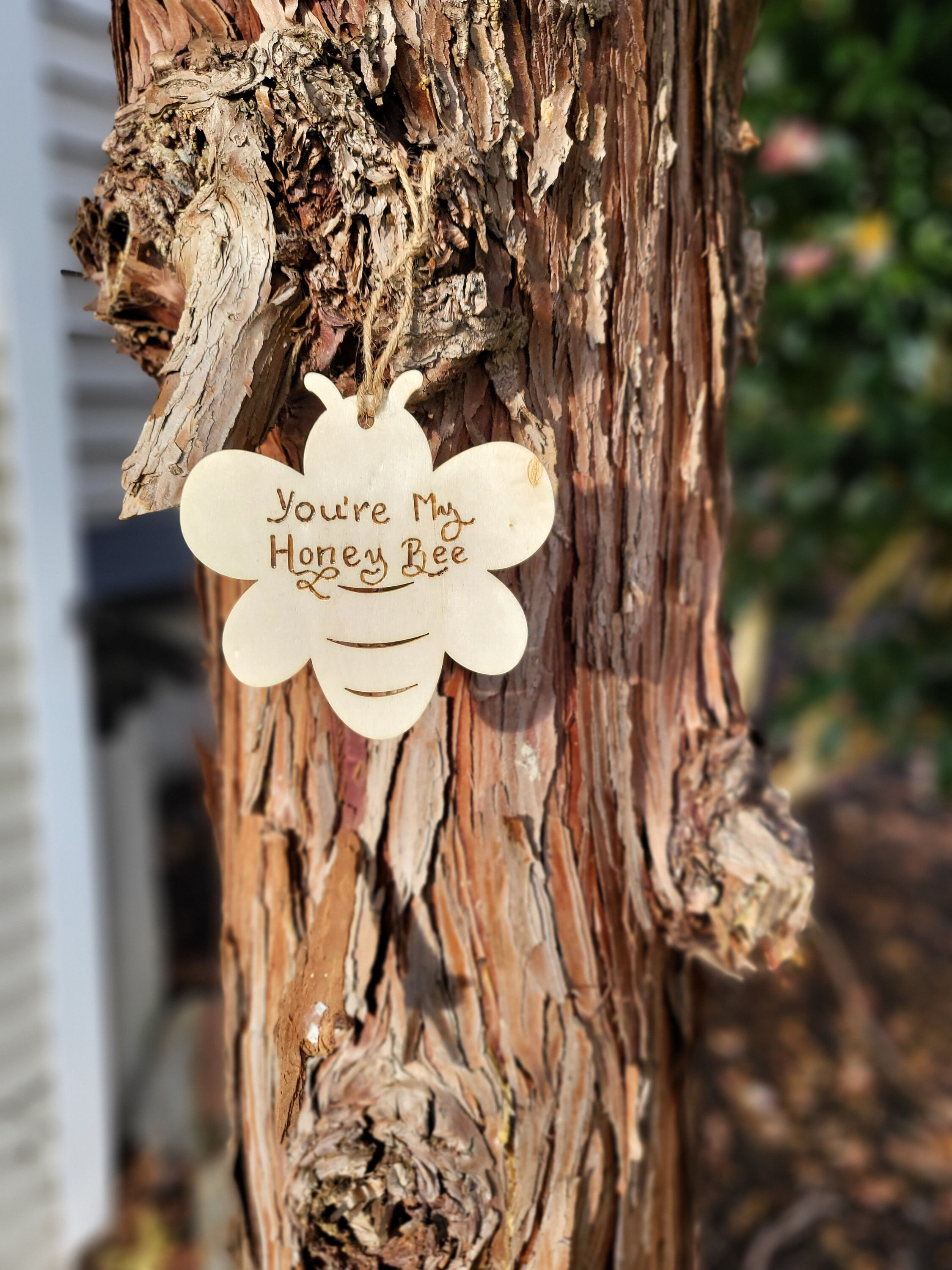 You're My Honey Bee Wood Burned Ornament, Pyrography, Handmade Gift ...