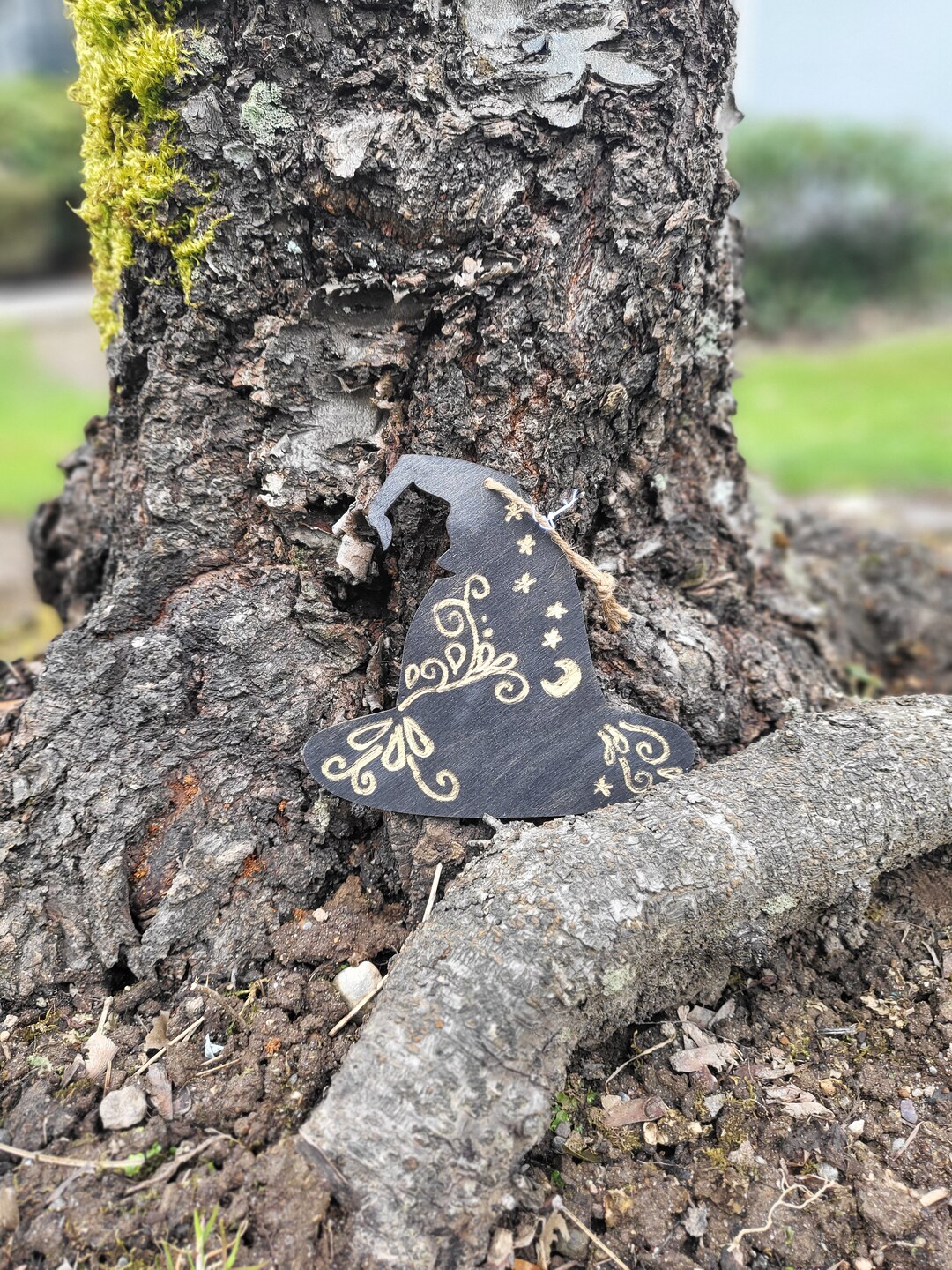 Decorative Witch Hat Wood Burned Sign, Witch Decor, Halloween Decor ...