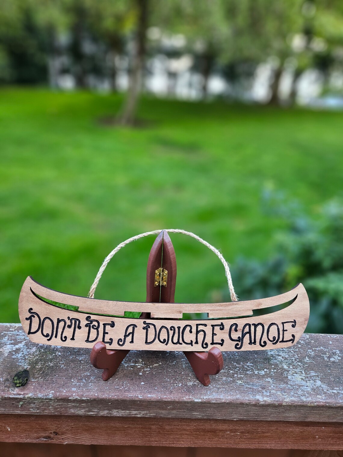Don't Be a Douche Canoe Wood Burned Sign, Pyrography, Canoe, Boat Decor ...