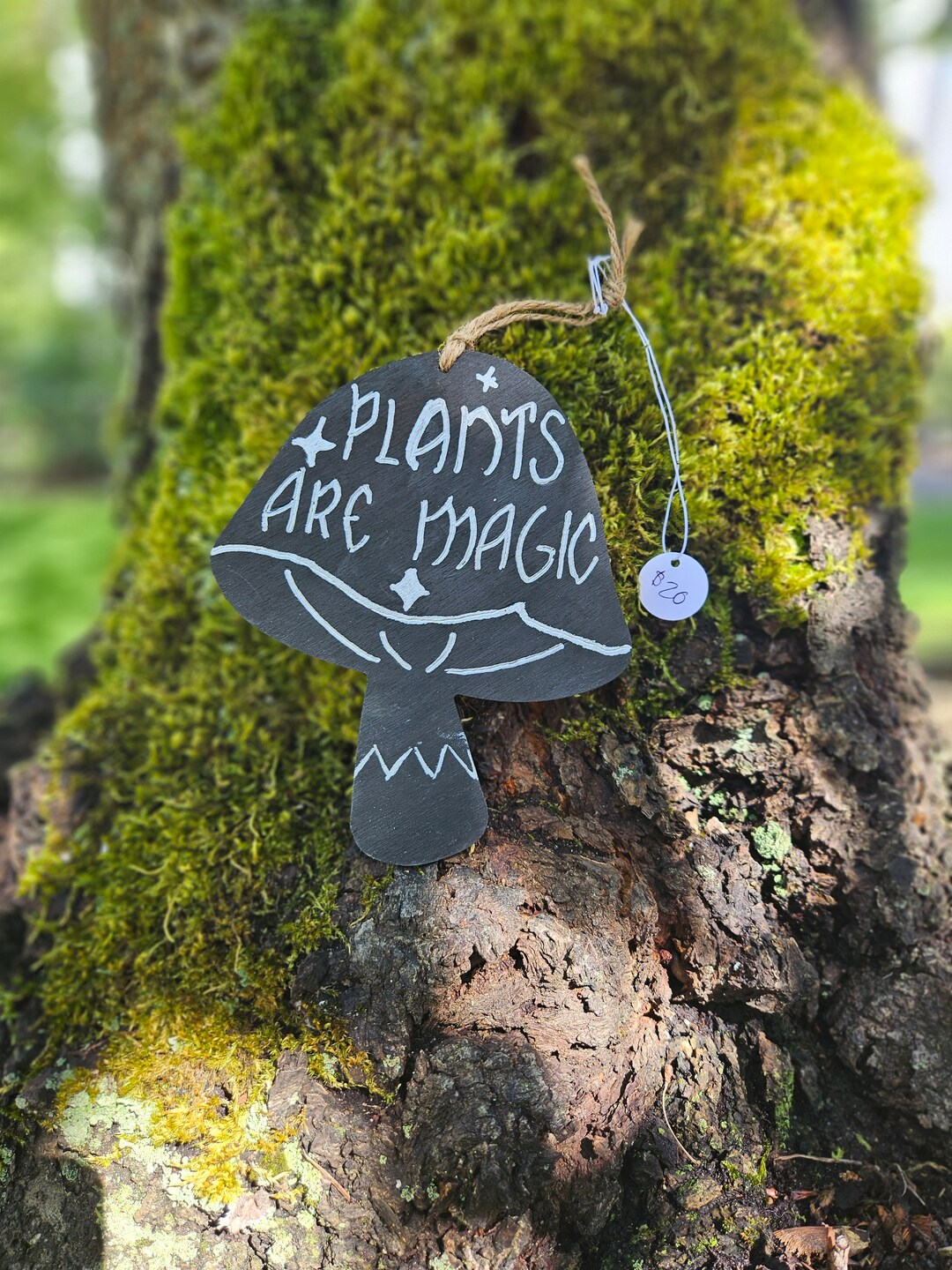 Plants Are Magic Wood Burned Mushroom Sign, Pyrography, Witch Craft ...