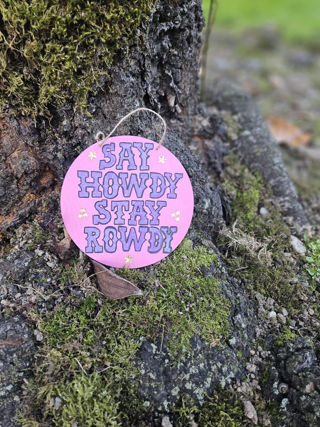 Say Howdy Stay Rowdy Wood Burned Sign, Pyrography, Western Decor ...