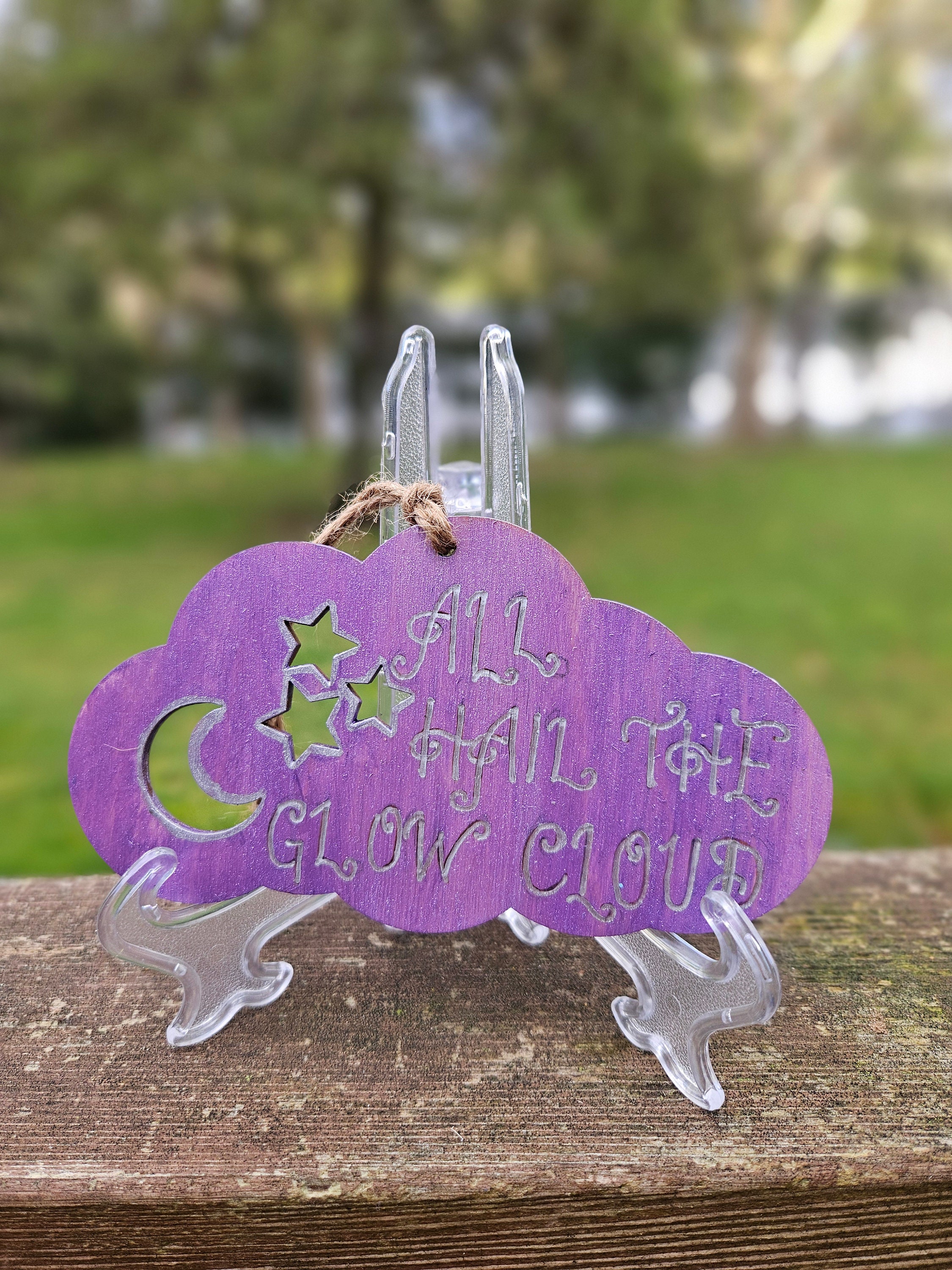 All Hail the Glow Cloud Wood Burned Sign, Pyrography, Podcast Art, Fan ...